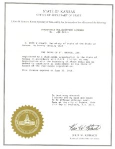 Charitable Solicitation License Certificate 2017 – KSWZ-LP